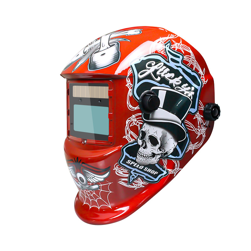 True Color Solar-Powered Auto-Darkening Welding Helmet – Red Pirate ...